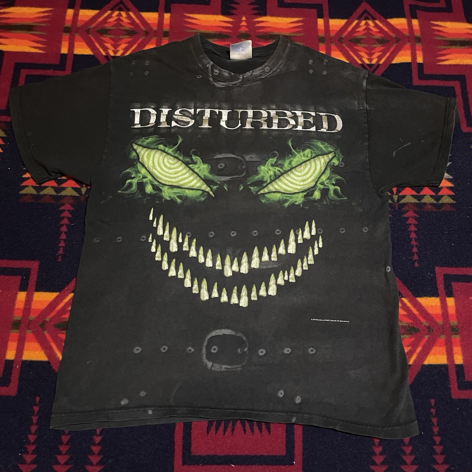 Disturbed 2010 Asylum Metal Band T Shirt Size Large - Gem