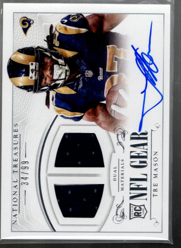 B4148- 2014 National Treasures Rookie Dual Materials Signatures #23 Tre ...