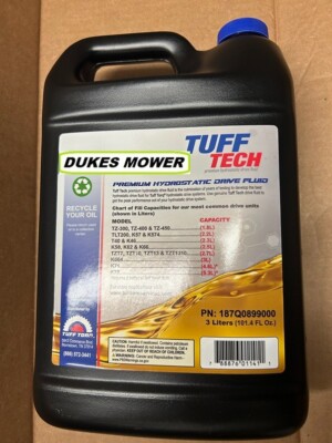 OEM Tuff Torq Hydrostatic Transmission Oil, Tuff Tech 3L 5W50 ...