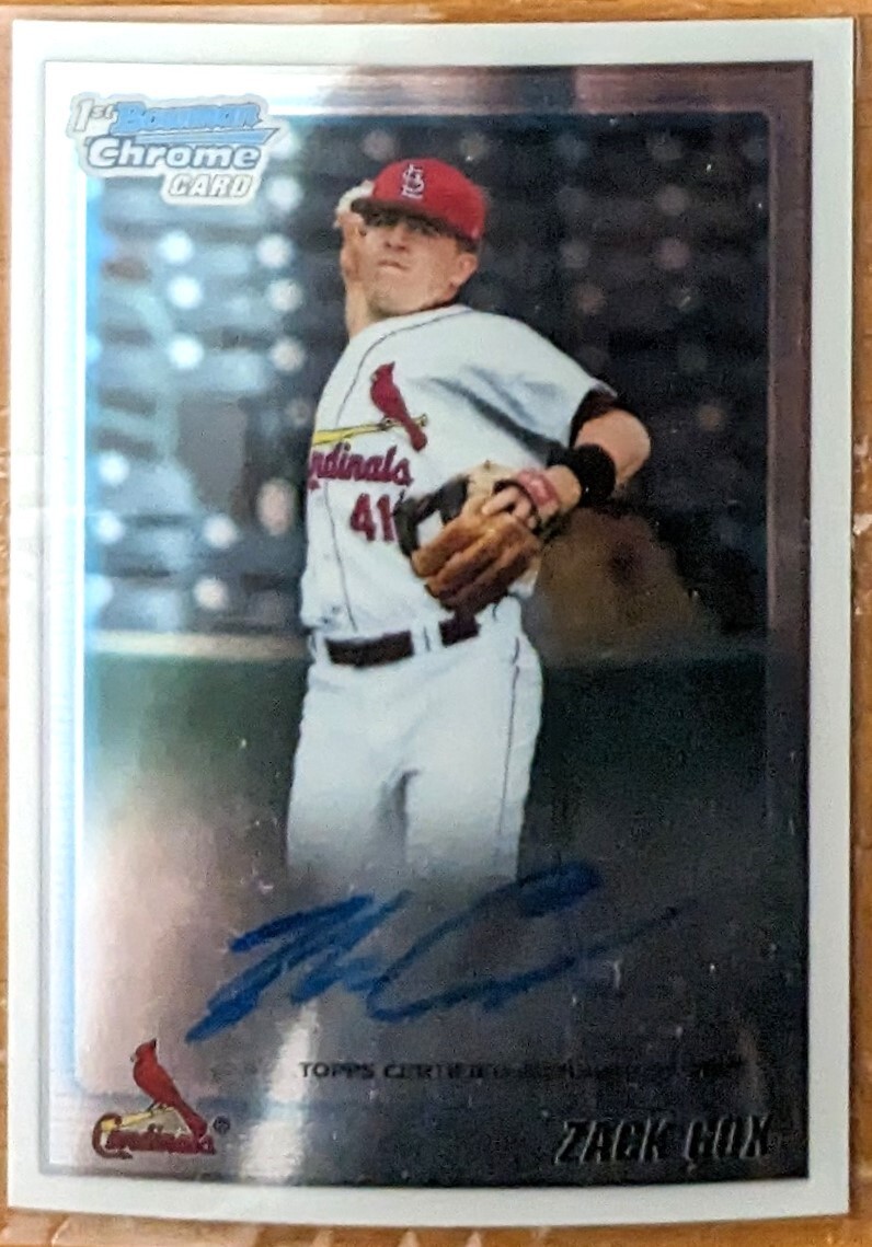 2010 Bowman DRAFT CHROME Autograph Auto Zack Cox Card # BDPP62 | eBay