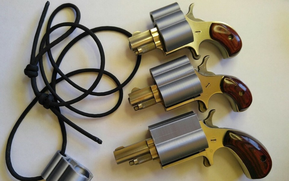 North American Arms NAA Magnum frame Silver / Gray neck holster, 3D ...