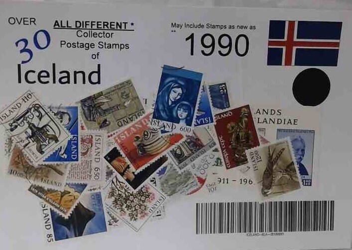 Iceland Postal Postage Stamp Stamps Rare Mint Used Bulk 1800 1900 2000 ...