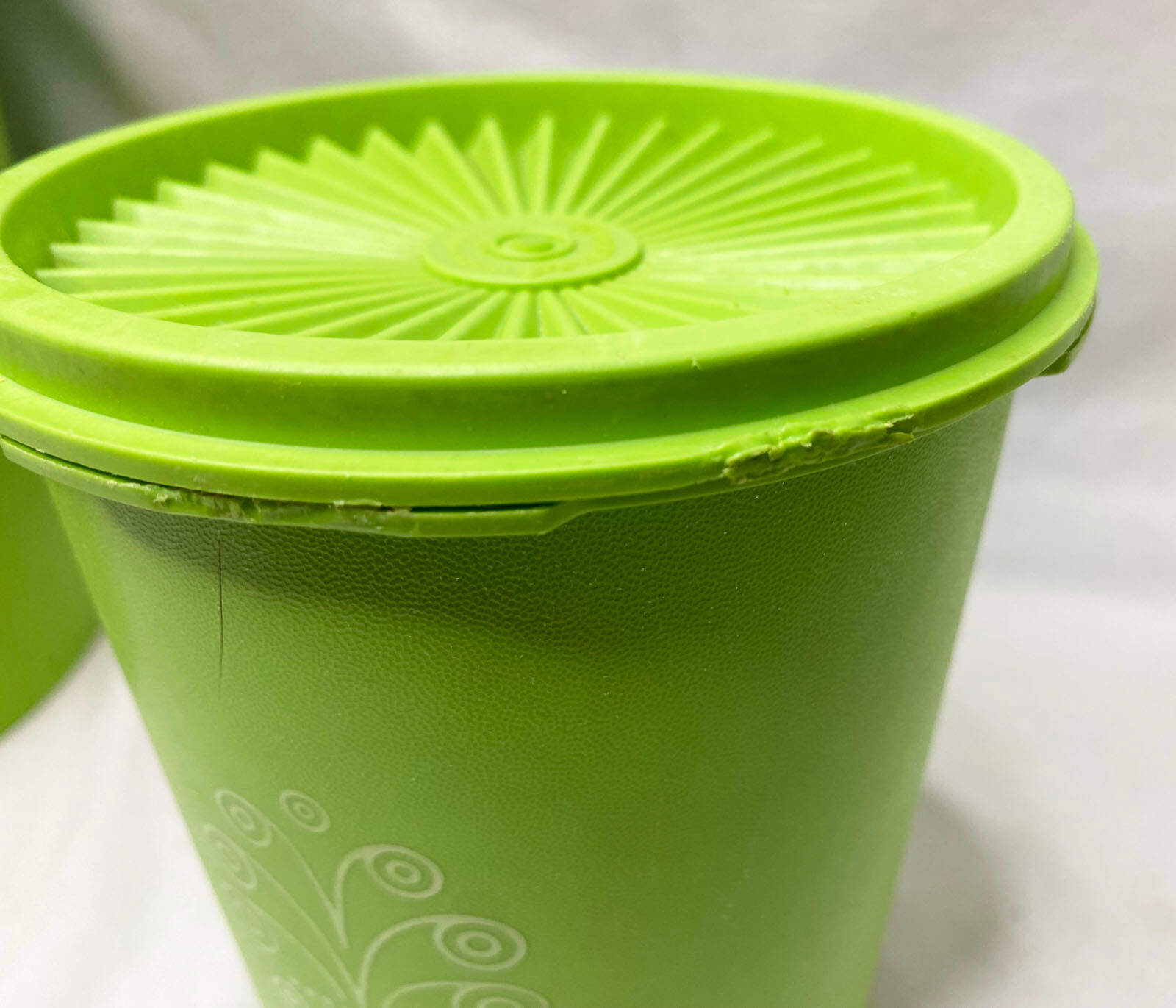 Set of 5 Vintage 1970's Tupperware Servalier Lime Green Nesting ...