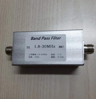 1.8-30MHz Band Pass Filter BPF Bandpass Filter Anti-interference ...