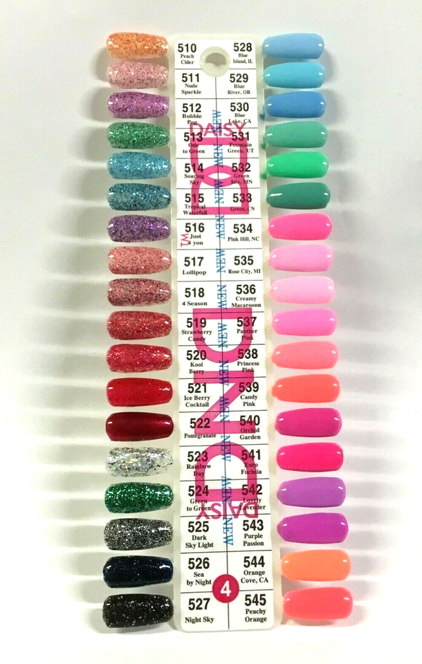 DC&DND Daisy Color Chart Gel Polish Color Sample Chart Palette Display ...
