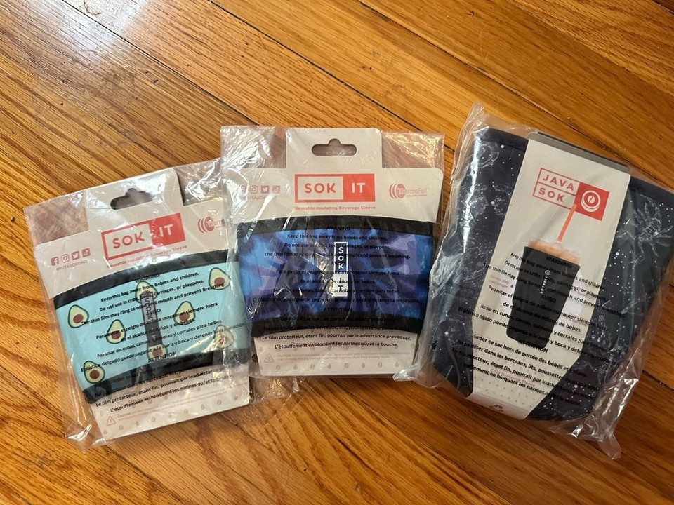 Java Sok & SOK IT Beverage Sleeve Iced/Hot Coffee Reusable (3 packs) | eBay