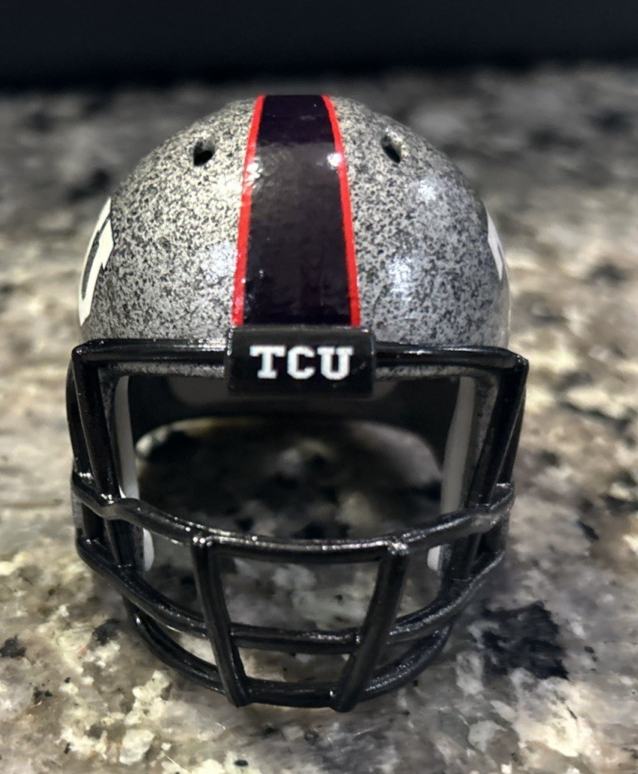 TCU Horned Frogs Custom Mini Helmet 2” Riddell Pocket Pro Revolution ...