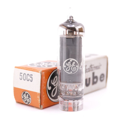 One Excellent GE 50C5 Tube NOS NIB Grey Plate O Getter Test: 110% TV-7 ...