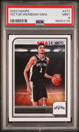 2023 Panini Hoops #277 Victor Wembanyama Wemby San Antonio Spurs PSA 9 ...