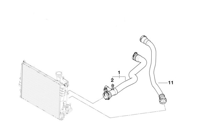100 Genuine BMW E46 Estate Saloon Cooling System Water Hose OEM ...
