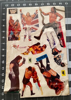 Vintage WWF Wrestlers Stickers Jake the Snake Undertaker Sid Justice ...