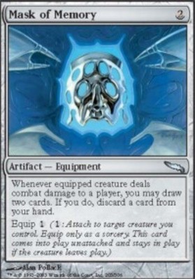 [1x] Mask of Memory - Foil - Slight Play, English - Mirrodin MTG Magic ...