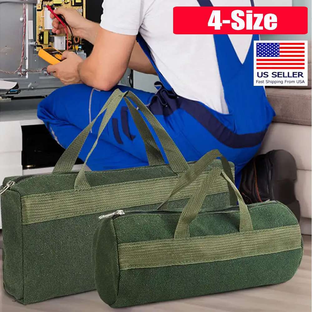 Thick Canvas Pouch Tool Bags Storage Organizer Instrument Case Portable ...