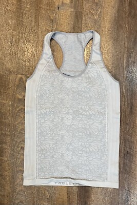 Fabletics Oula Grey Seamless Tank Large? Racerback | eBay