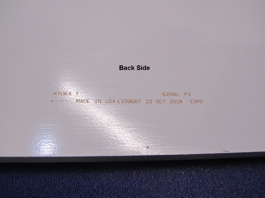 Kydex T Sheet White P3 Texture 3/16" Thick x 24" Wide x 24" Length | eBay