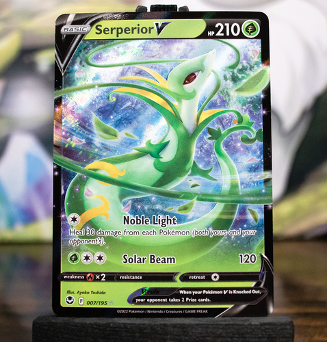 Serperior V 007/195 Ultra Rare Holo NM Pokemon TCG Silver Tempest Fast ...