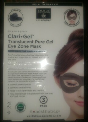 Earth Therapeutics 3-Pk Clari Gel Translucent Pure Gel Eye Masks ...