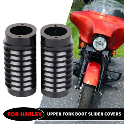 Upper Fork Boot Slider Covers For Harley Fat Boy Softail Electra Glide ...