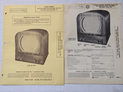 Sam's Photofact Vintage Roundie Television Philco Model 50-T1104, 50 ...