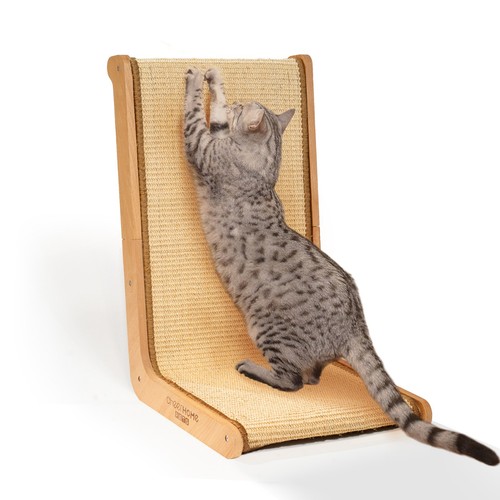Sisal Cat Scratcher 105° Solid Wooden Scratching Cats Pad for Indoor | eBay