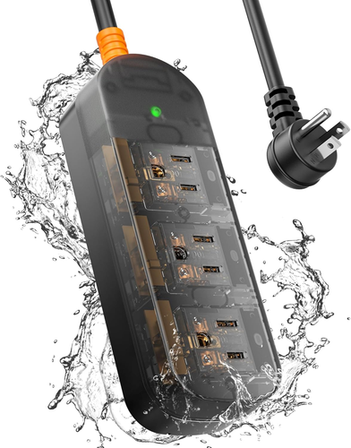 Outdoor Power Strip Weatherproof, IPX6 Grade Waterproof Surge Protector ...