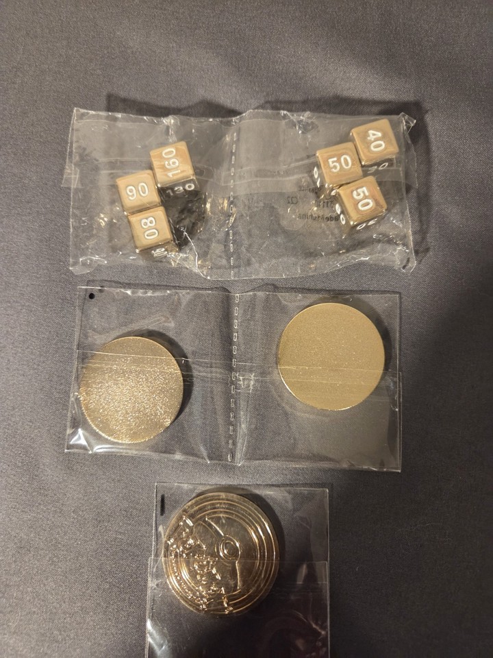 Pokemon TCG - Zacian Gold Ultra Premium Metal Dice & Coins Sword ...