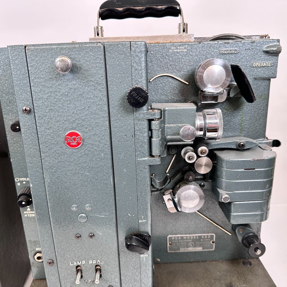 Vintage RCA Model 400 16mm Film Projector & Speaker WWII Era Vintage | eBay