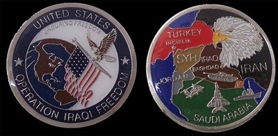 OPERATION IRAQI & ENDURING FREEDOM COLLECTIBLE CHALLENGE COIN COINS NEW ...