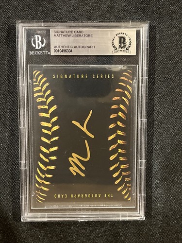 Matthew Libertore Signature Card Beckett Authentic Autograph. Prior To ...
