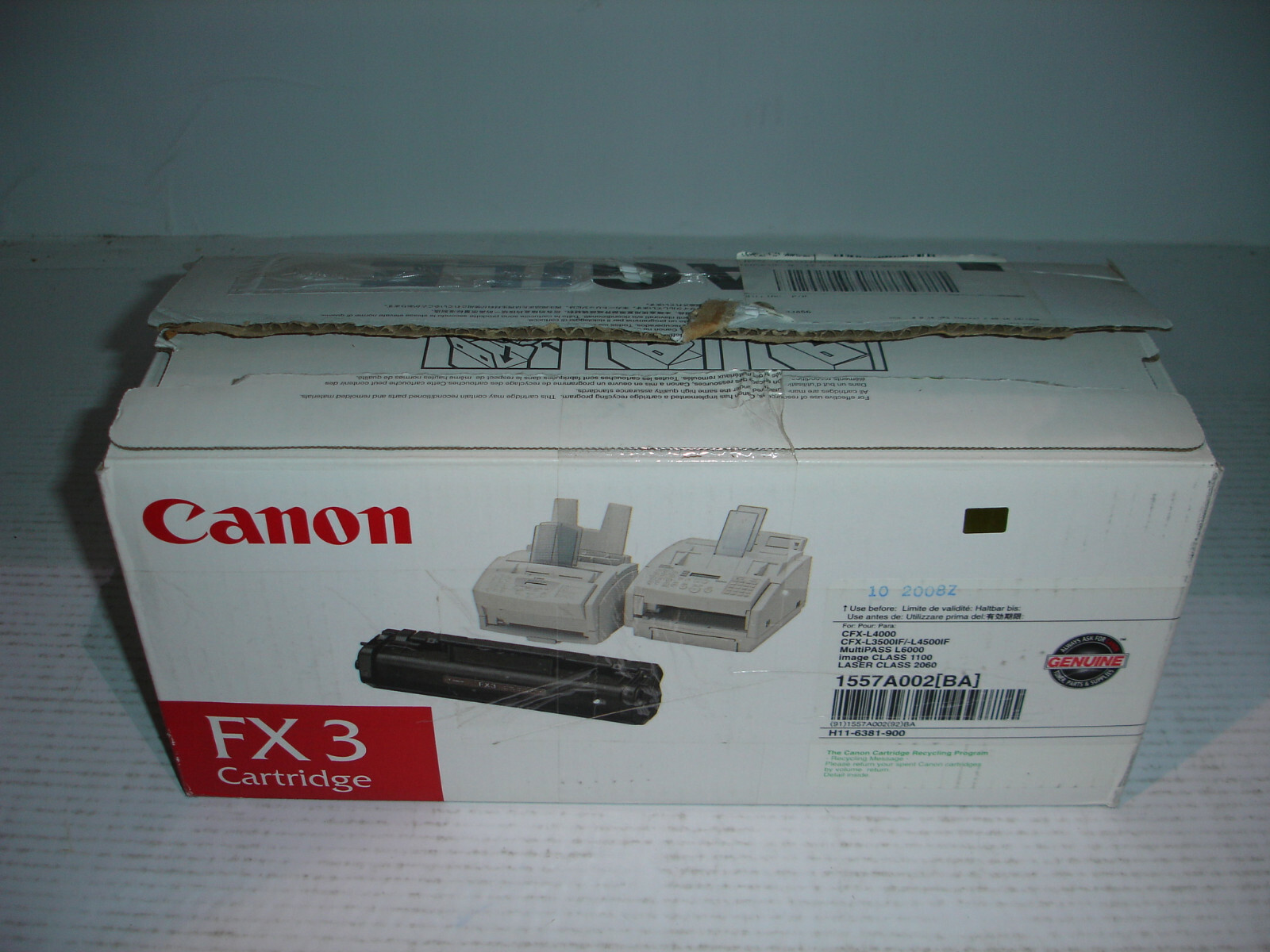 Canon CFX-L4000/LC2060 FX-3 1557A002BA ***OPEN BOX*** New FAX Toner ...