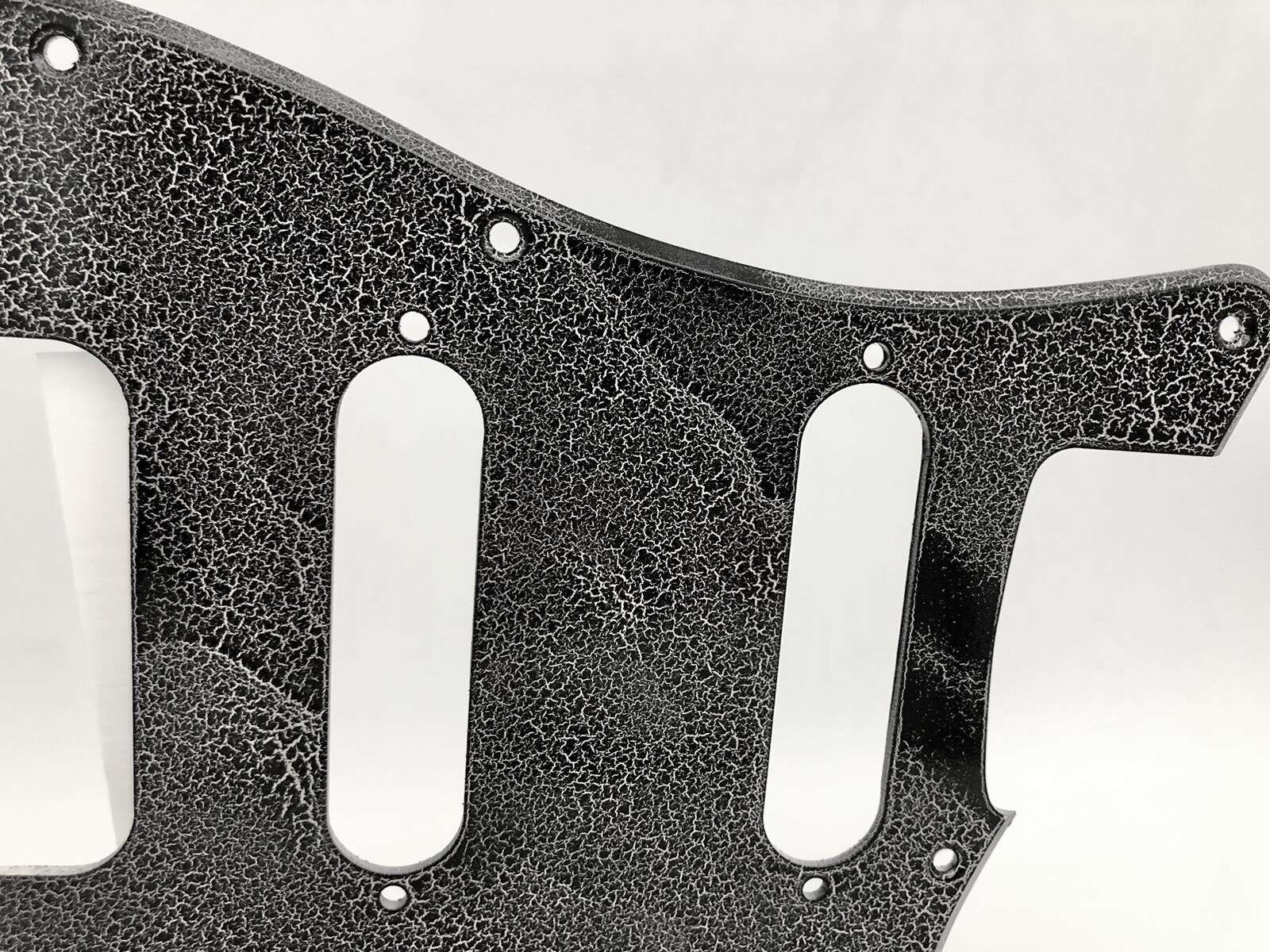 Stratocaster Pickguard Hand Painted HSS Black White Crackle Texture | eBay