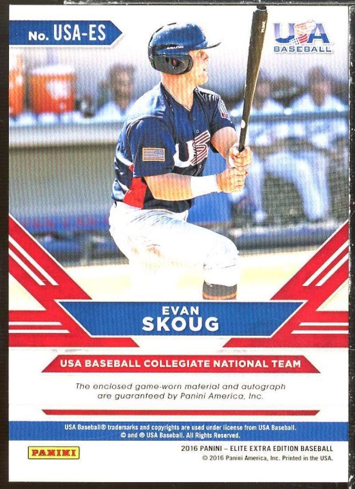 Evan Skoug 2016 Elite Extra Edition USA Collegiate Silhouette ...
