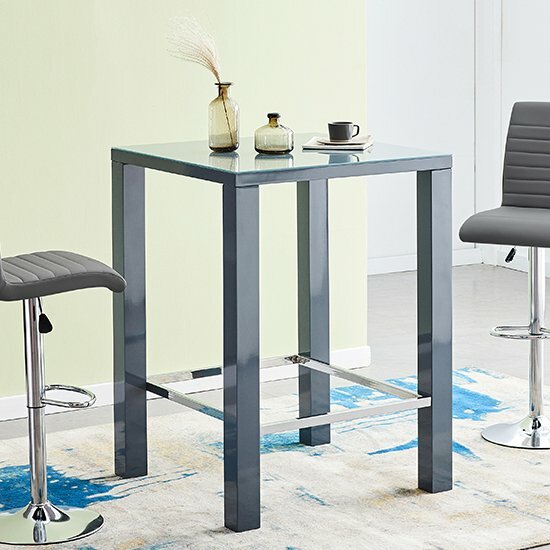 Square Glass Bar Tables LOKATSE HOME Square Glass Top Outdoor Bar