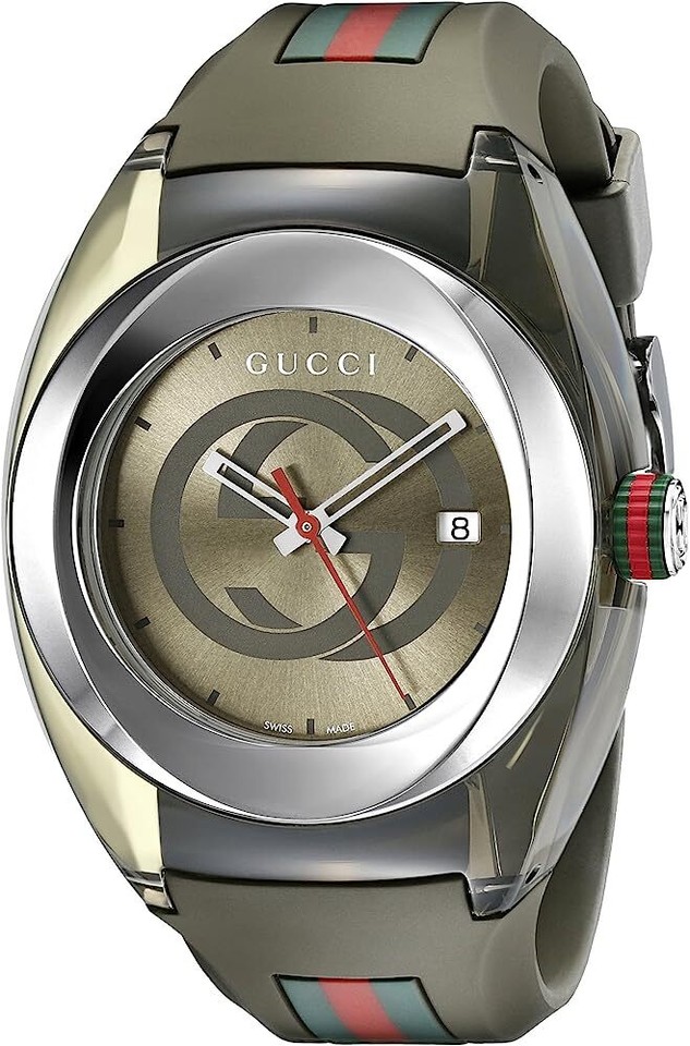 New Gucci Sync XXL Rubber Band Gucci Logoed Dial Assorted Colors Men's ...