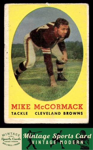 1958 Topps - Mike McCormack - #59 Cleveland Browns | eBay