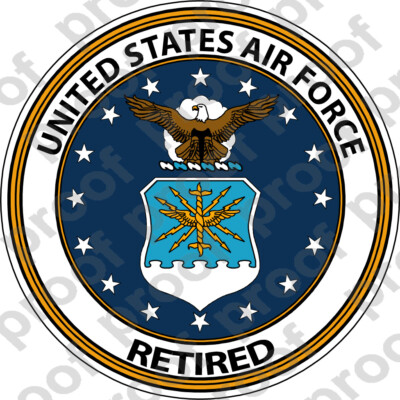 STICKER USAF VET U S AIR FORCE RETIRED SHIELD | eBay