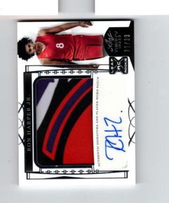 2022-23 Leaf Trinity Autograph Jersey Ron Harper Jr RC Rookie AUTO 76/ ...