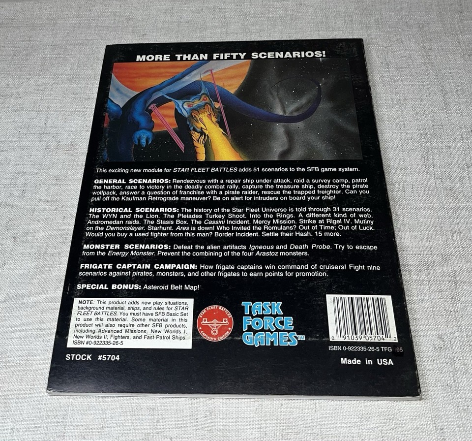 Task Force Star Fleet Battles Star Trek RPG Captains Module S1 ...