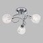 Modern Chrome 3 Way Ceiling Light Fitting Glass Shades Swirl Design LED ...