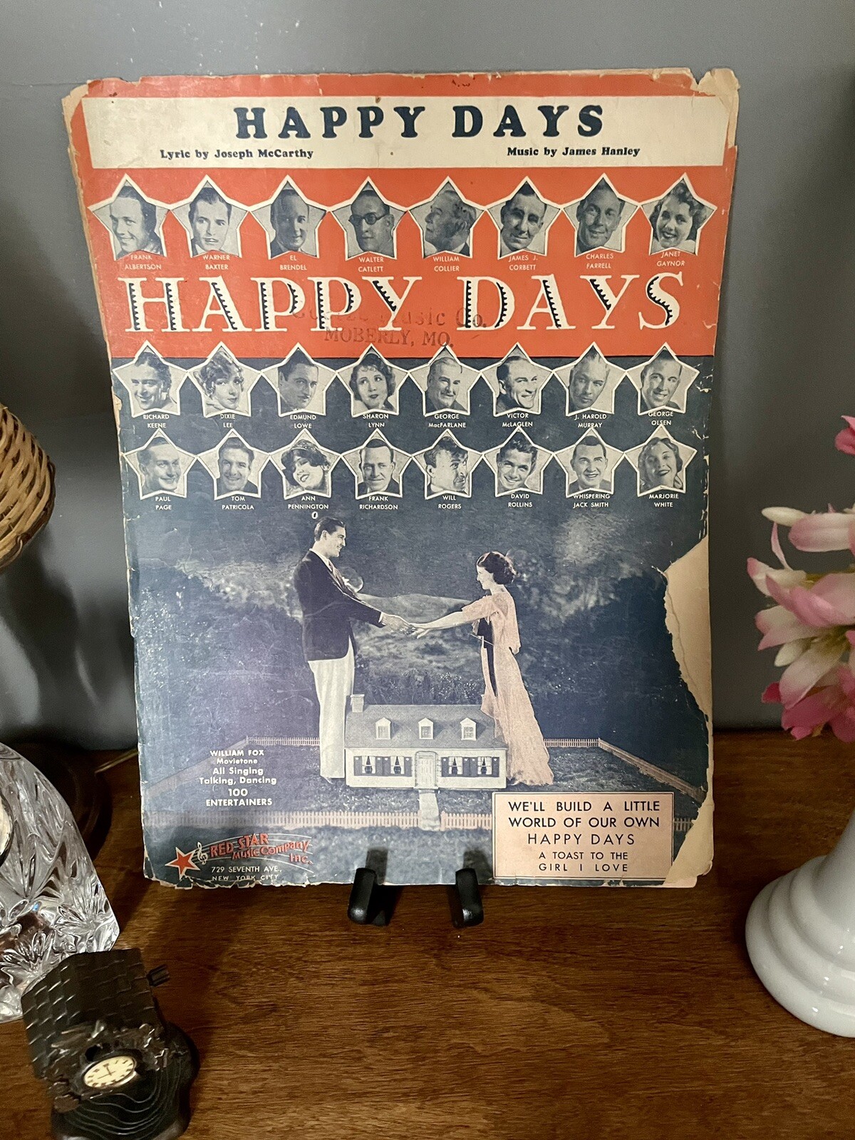 ANTIQUE “HAPPY DAYS” BY JAMES HANLEY ORIGINAL SHEET MUSIC FROM 1930 W ...