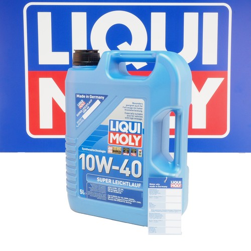 5L Liqui Moly 1301 10W-40 Légèreté L'Huile De Moteur pour VW 501 01/505 ...