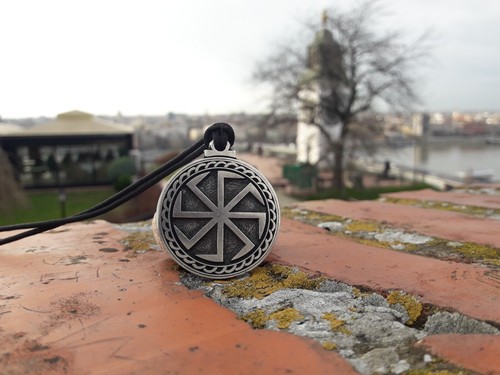 Kolovrat Slavic mythology Sun symbol necklace,Sun wheel Svarog slavic ...
