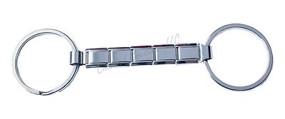 Valet 9mm Italian Charm Dual O-Ring Key Chain Fob Stainless Steel ...