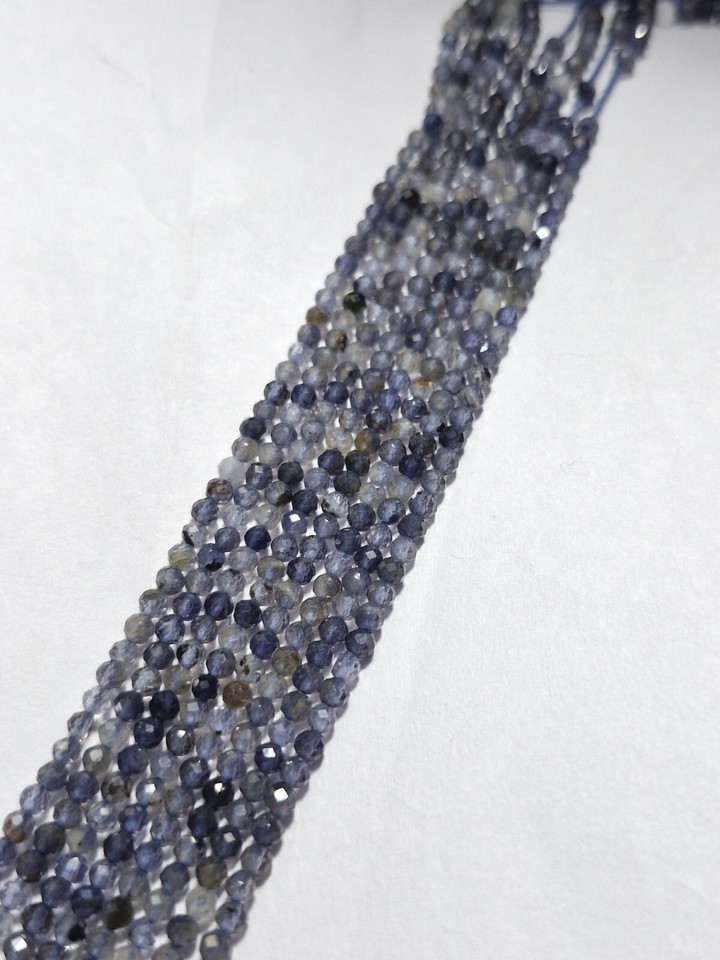 Seded Iolite Gemstone 3 mm Round Beads 12.5" 1 Line Loose String | eBay ...