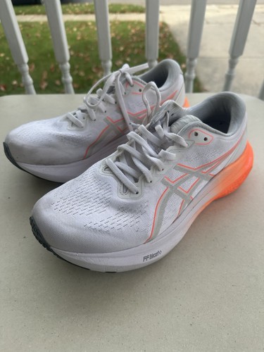 ASICS WOMEN FF BLAST PLUS GEL KAYANO 30 ORANGE WHITE RUNNING SHOES SIZE ...