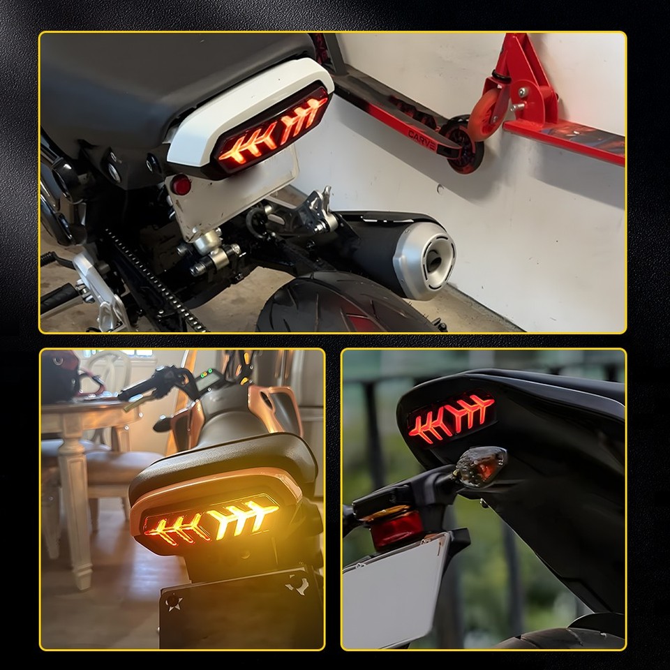 Fits Honda GROM 125/CBR 650F/CTX 700 LED Tail Brake Light Sequential ...