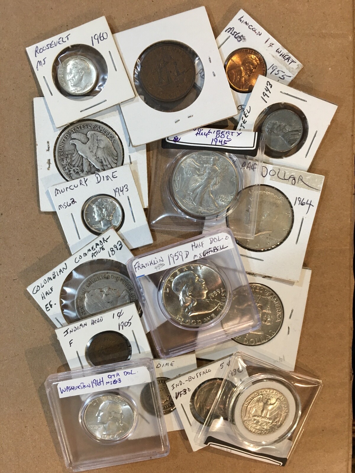 Silver Coin Grab Bag. Silver halves, quarters, dimes. Other coins ...