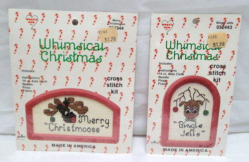 Whimsical Christmas BINGLE JELLS and MERRY CHRISTMOOSE Cross Stitch ...
