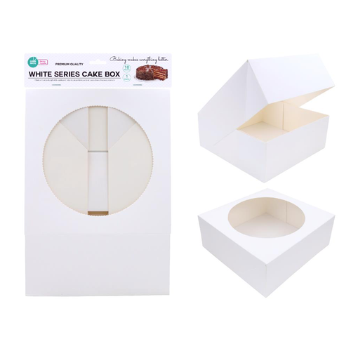 5 x 10" WHITE CAKE BOXES Window Face Cardboard Birthday Party Cake Cupcake Box | eBay