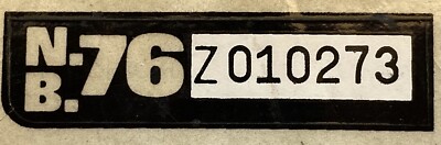 New Brunswick 1976 License Plate STICKER # Z010273 | eBay
